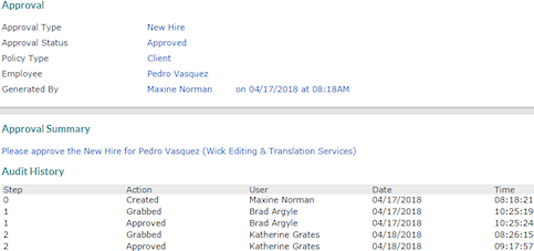 Reviewing Processed Approvals