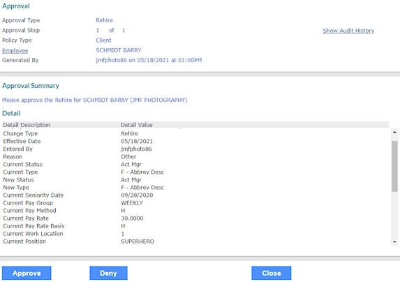 Reviewing Standard Approvals