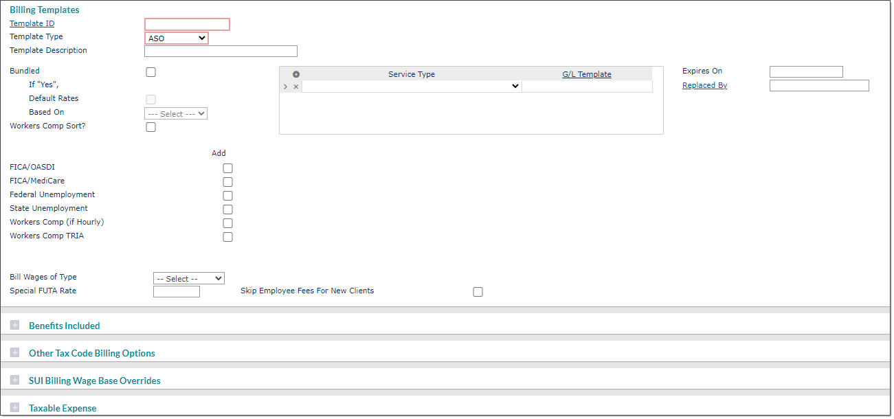 Defining Methods for Billing Clients