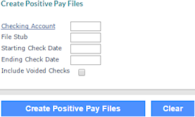 Create Positive Pay Files
