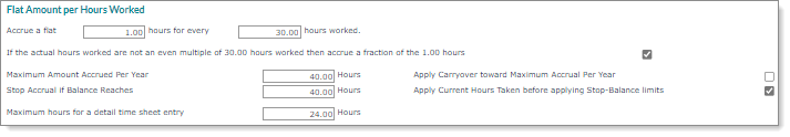 Defining Flat Amount by Hours Worked Calculation Basis for PTO Benefit ...