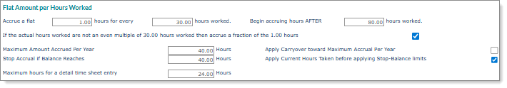 Defining Flat Amount by Hours Worked Calculation Basis for PTO Benefit ...