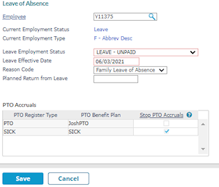 Tracking Employee Leaves of Absence
