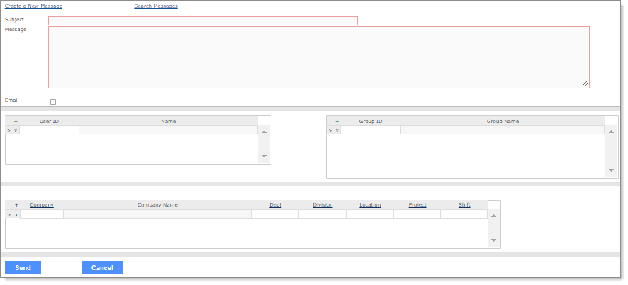 Configuring New Messages
