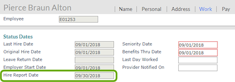 Clearing New Hire Report Dates