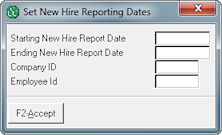 Setting New Hire Report Dates