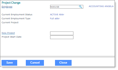 Changing an Employee's Project