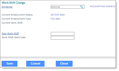 Changing an Employee's Work Shift