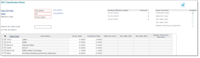 Defining W/C Classification Rates